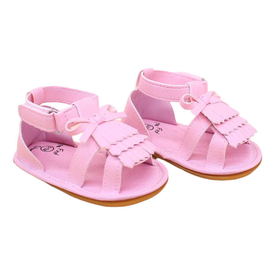 Slip On Sandals with Velcro Tab "Fringe"- Walking Sole – Maya's Closet