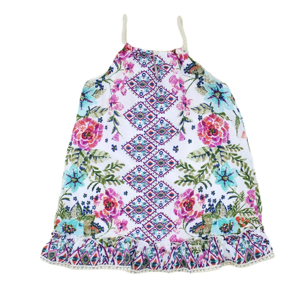 Lilt Floral Tank Dress With Lace Details – Maya's Closet